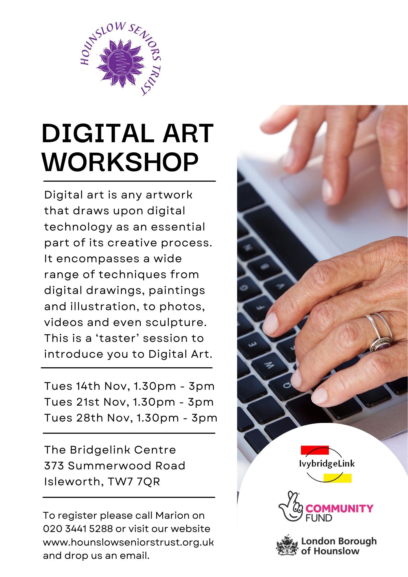 Digital Art Workshop 'taster' sessions - Hounslow Seniors Trust